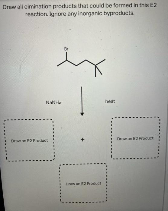 Solved Draw all elmination products that could be formed in | Chegg.com