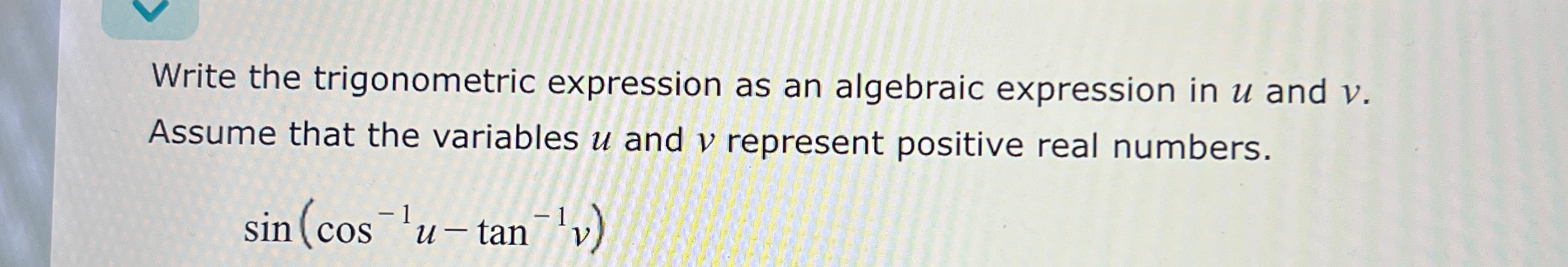 Solved Write the trigonometric expression as an algebraic | Chegg.com