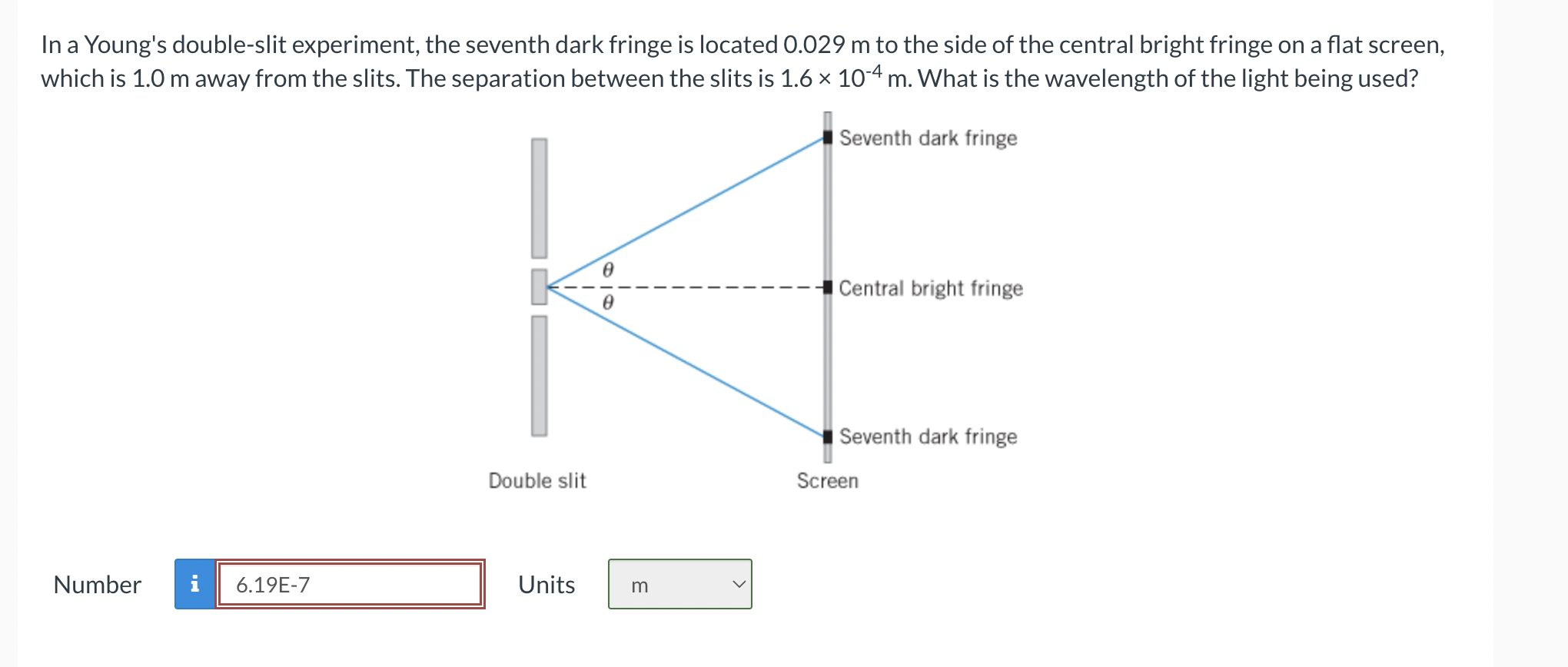 Solved In ﻿a Young's double-slit experiment, the seventh | Chegg.com