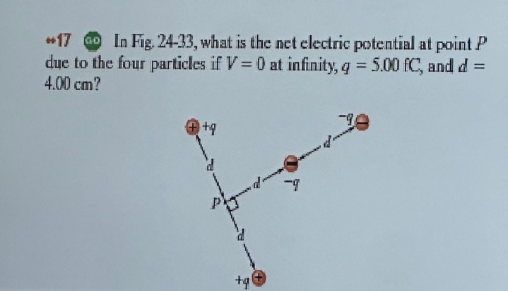 Solved -17 60 ﻿In Fig. 24-33, ﻿what is the net electric | Chegg.com