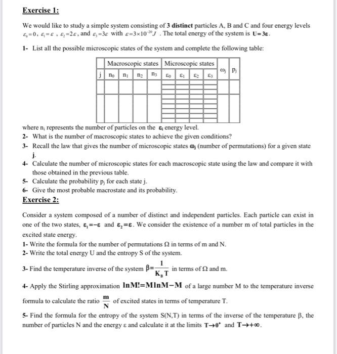 Solved We would like to study a simple system consisting of | Chegg.com