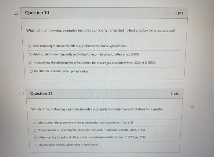 Solved D Question 8 1 pts Which of the following examples | Chegg.com