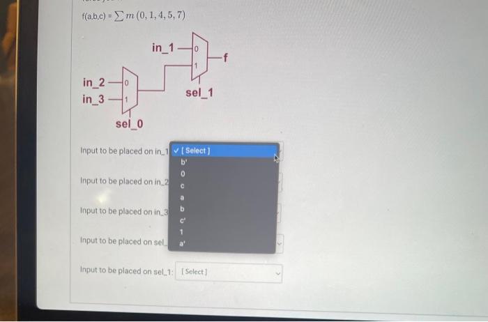 Solved implement the following function using two muxes. Use | Chegg.com