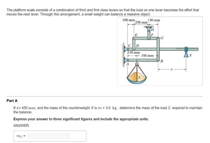 Solved The platform scale consists of a combination of third | Chegg.com