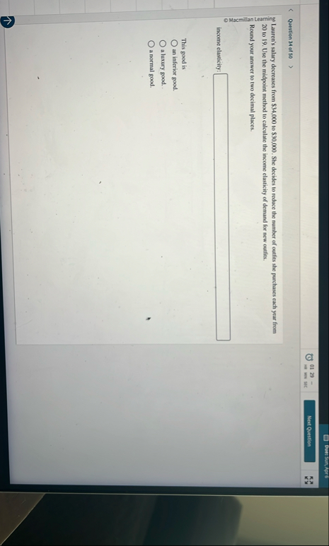 Solved Duternank kitQuestion 34 ﻿of 50Le Lauren's salary | Chegg.com
