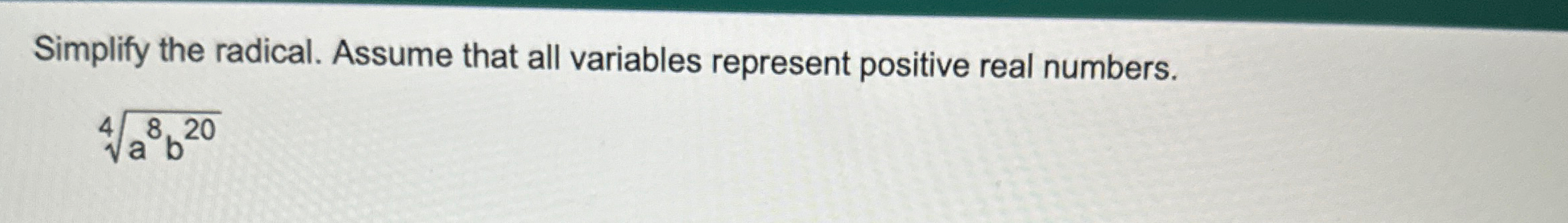 Solved Simplify the radical. Assume that all variables | Chegg.com