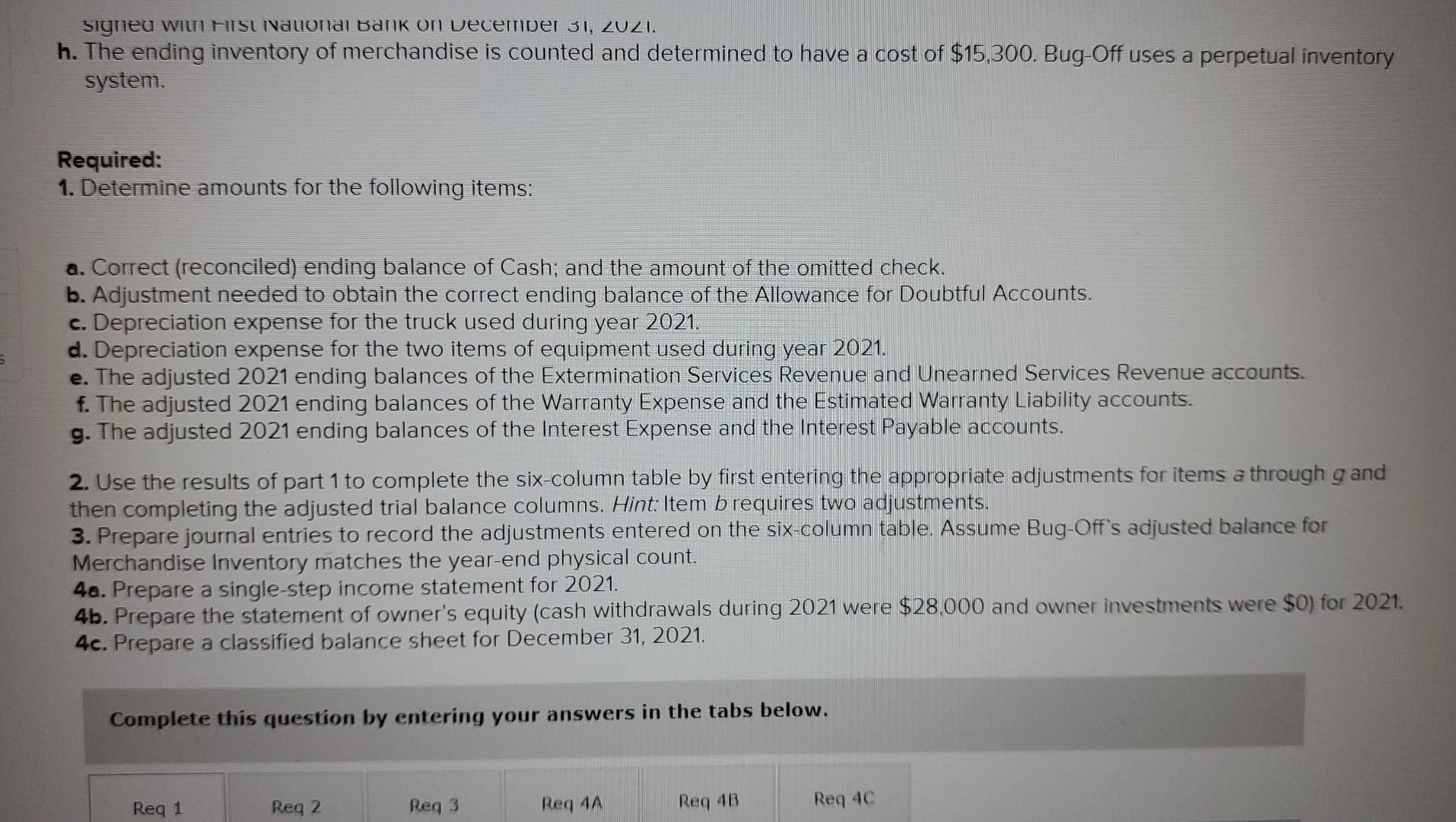 Solved Comprehensive Problem Bug-Off Exterminators (Algo) | Chegg.com