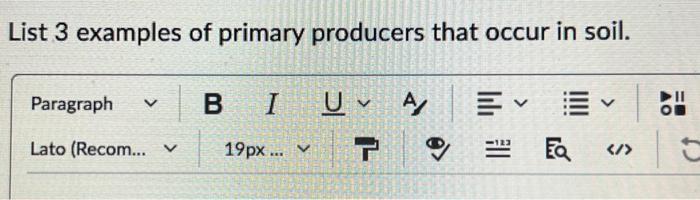 Solved List 3 examples of primary producers that occur in | Chegg.com