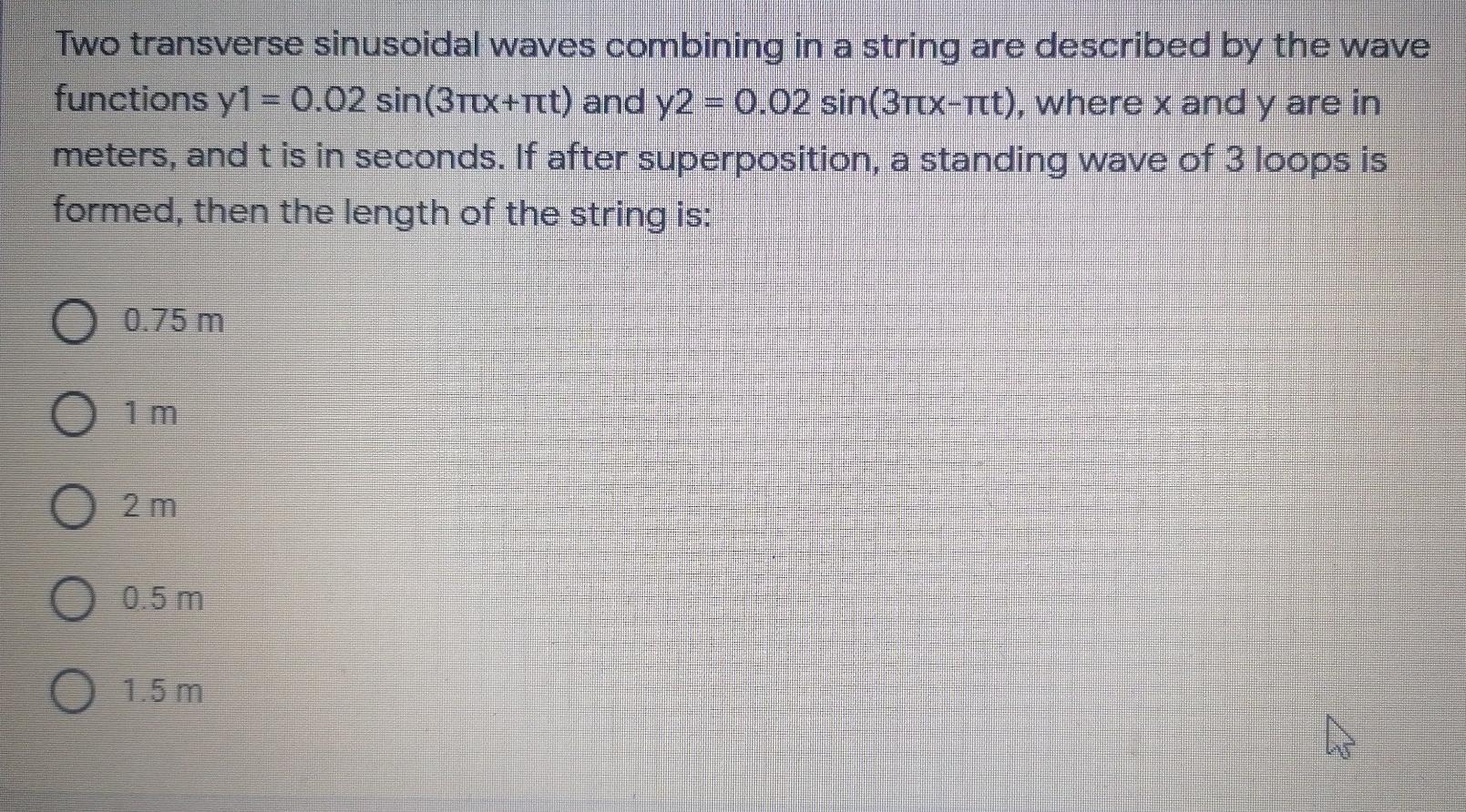 Solved Two transverse sinusoidal waves combining in a string | Chegg.com