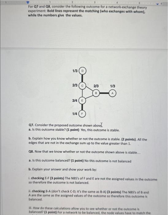 For Q7 and Q8, consider the following outcome for a | Chegg.com