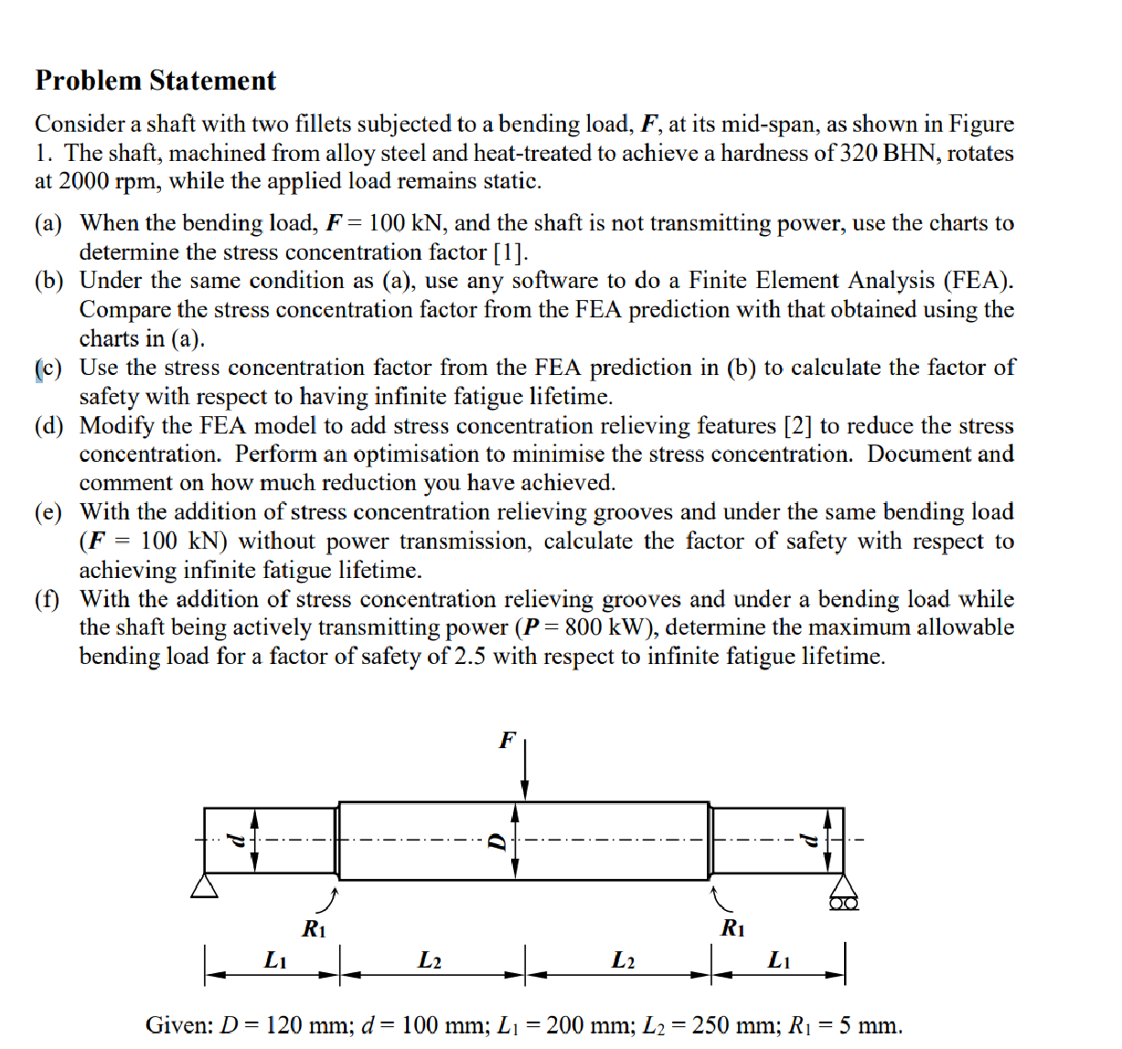 Solved Problem StatementATTENTION : SOLVE WITHOUT USING FEA | Chegg.com