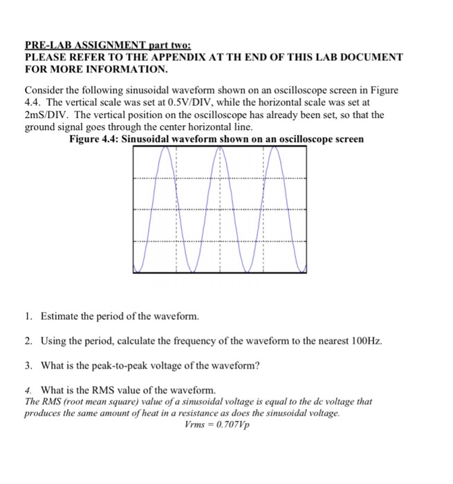 Solved PRE-LAB ASSIGNMENT part two: PLEASE REFER TO THE | Chegg.com