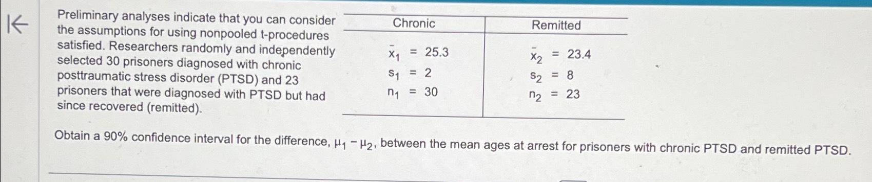 Solved Preliminary analyses indicate that you can consider | Chegg.com