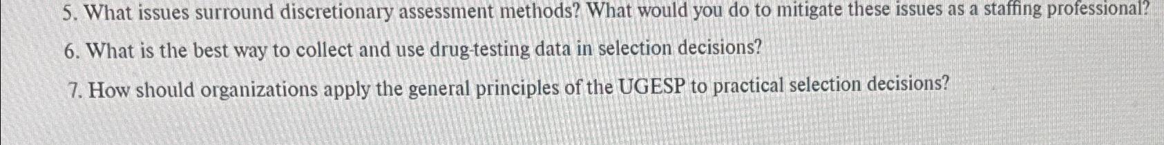 Solved What issues surround discretionary assessment | Chegg.com