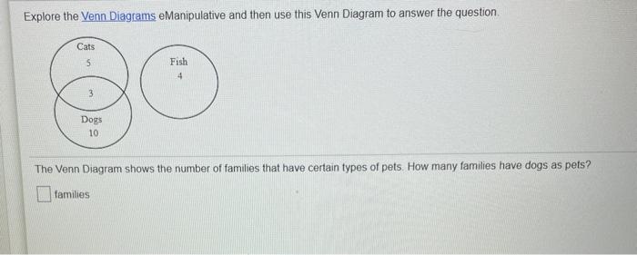 Solved Explore the Venn Diagrams Manipulative and then use | Chegg.com