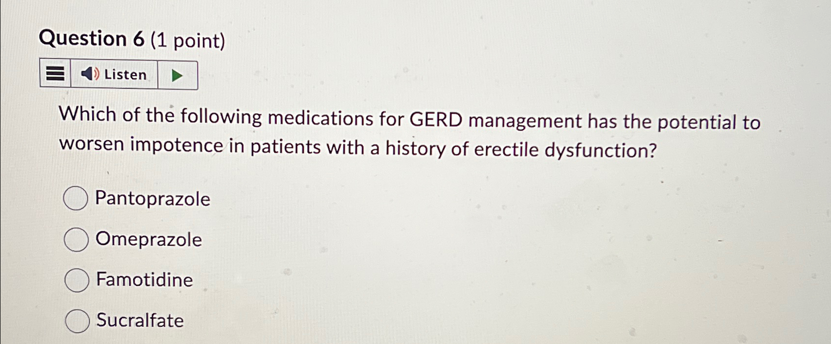 Solved Question 6 (1 ﻿point)Which of the following | Chegg.com