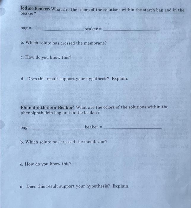 Solved MODULE 2: Diffusion through a selectively permeable | Chegg.com
