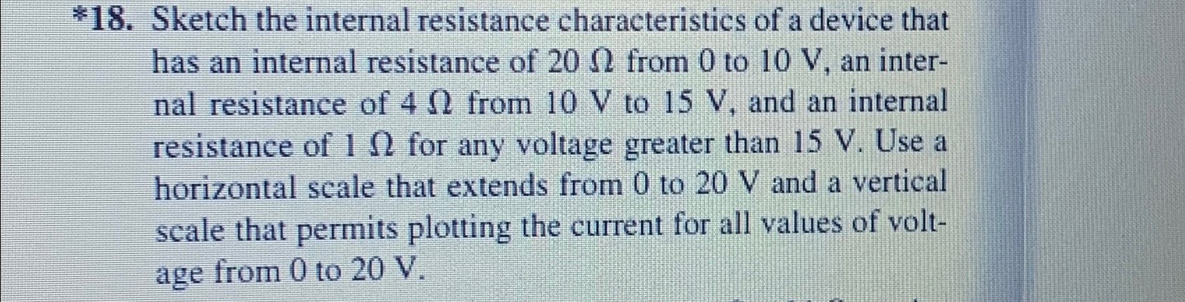 *18. ﻿Sketch the internal resistance characteristics | Chegg.com