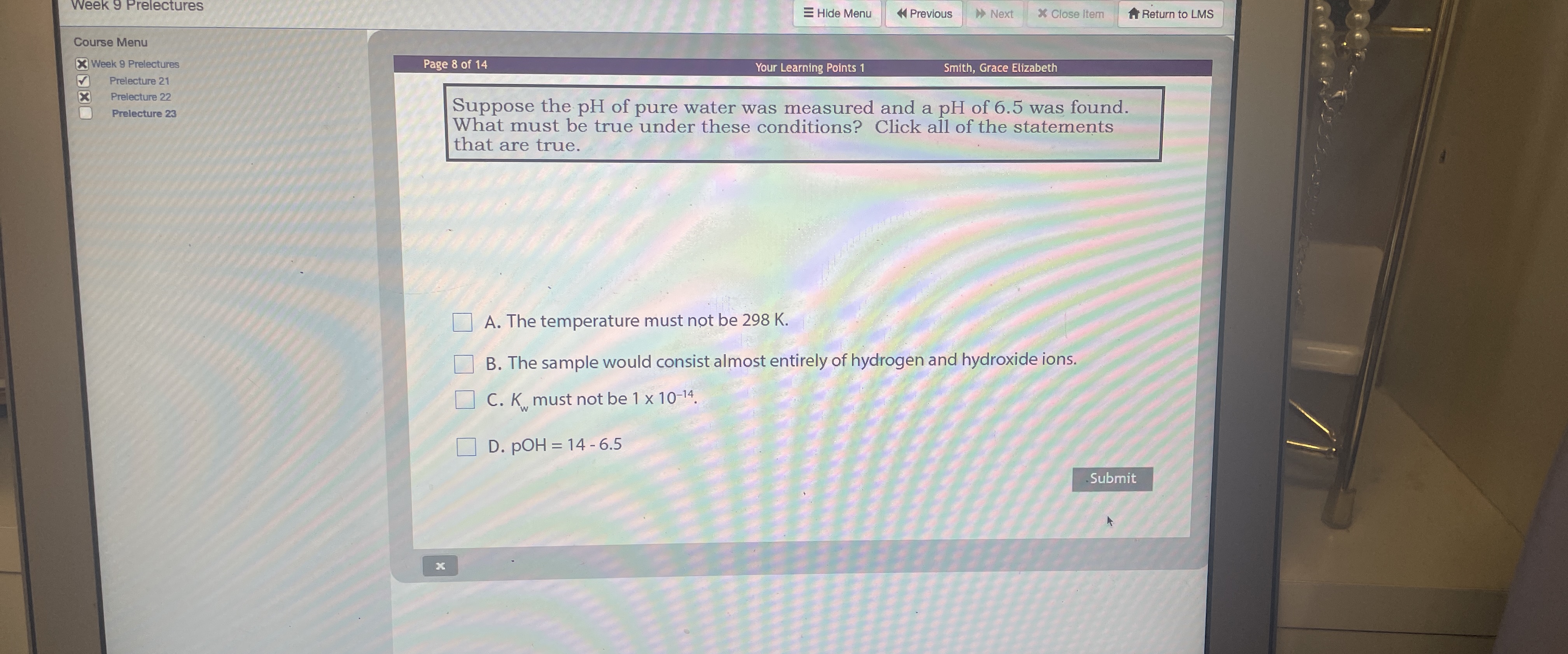 Solved Week 9 ﻿Prelectures三 ﻿Hide Menu$ PreviousNextX Close | Chegg.com