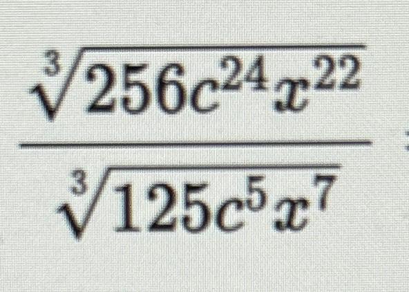 Solved 256c24x223125c5x73 ﻿ where c does not equal 0 ﻿and x | Chegg.com