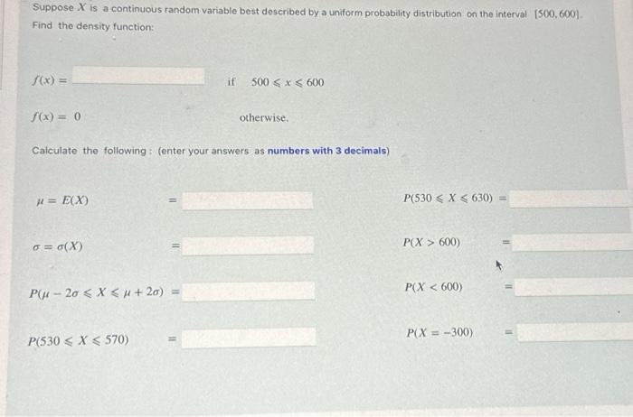 Solved Suppose X is a continuous random variable best | Chegg.com
