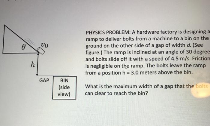 Solved A VO PHYSICS PROBLEM: A hardware factory is designing | Chegg.com