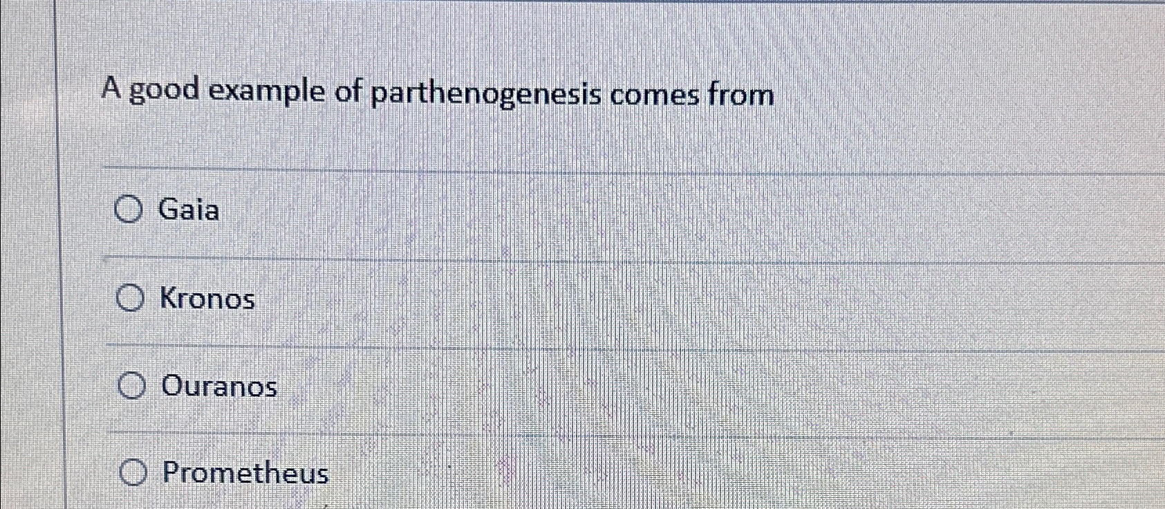 A good example of parthenogenesis comes | Chegg.com