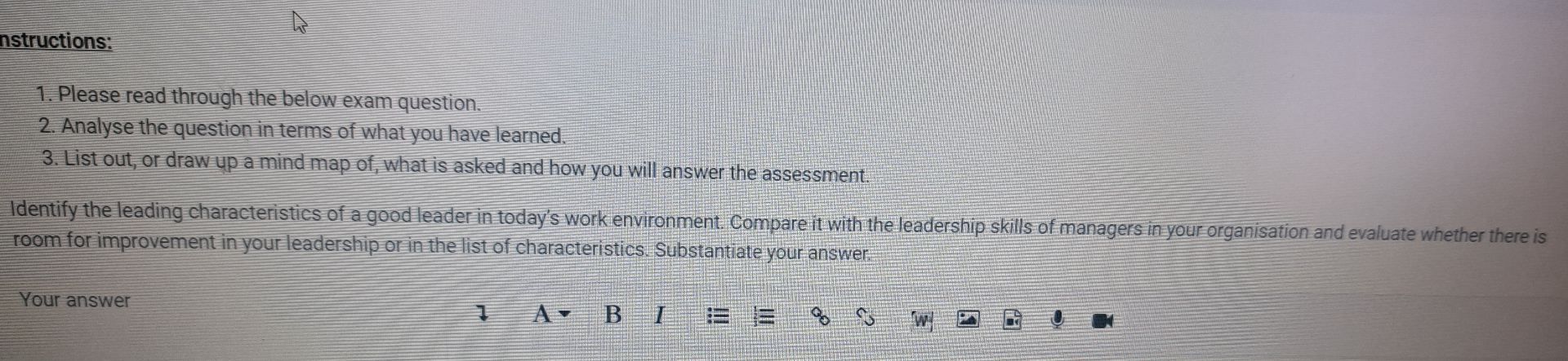 Solved Please read through the below exam question.Analyse | Chegg.com