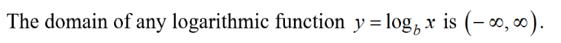 Solved The domain of any logarithmic function y=logbx ﻿is | Chegg.com