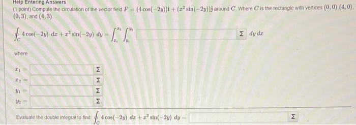 Solved Help Entering Answers 1 Point Compute The