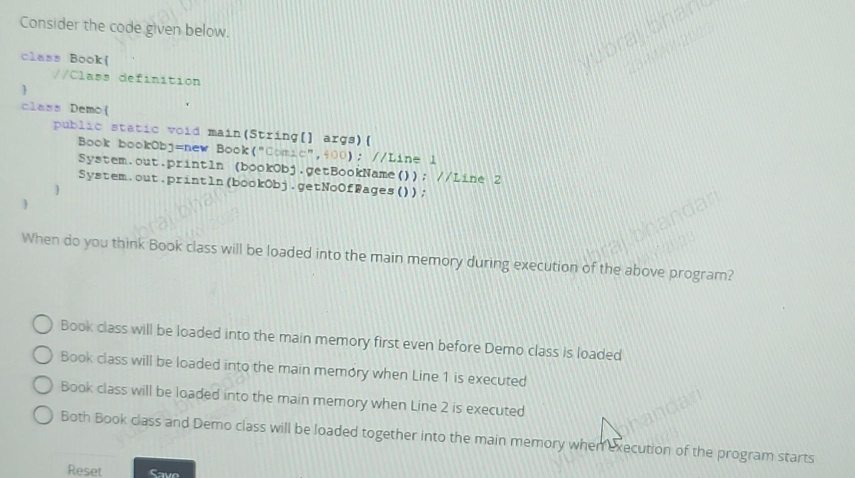 Solved Consider the code given below. class Bookf //Class | Chegg.com