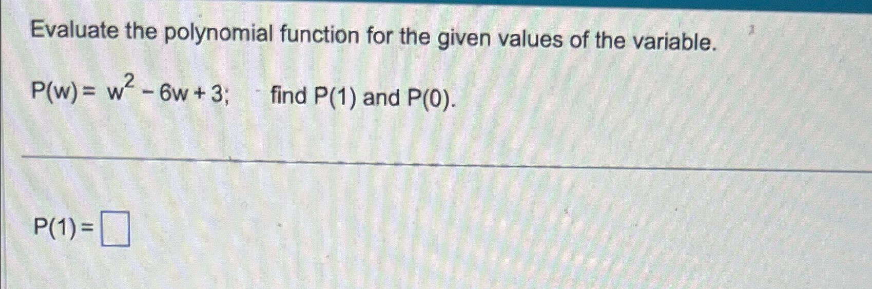 Solved Evaluate the polynomial function for the given values | Chegg.com