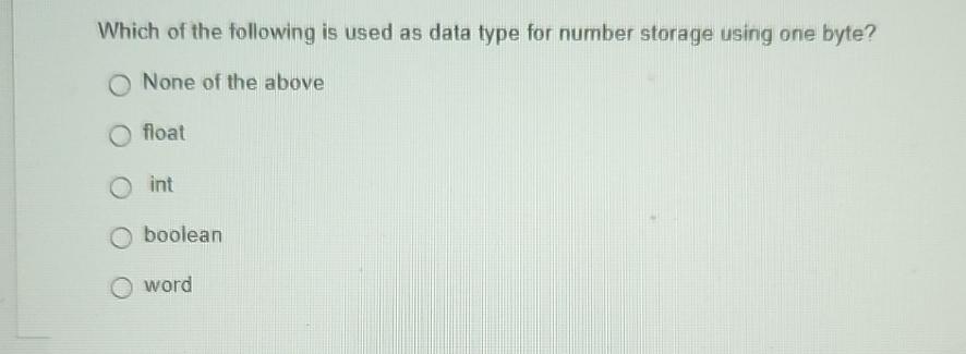 Solved Which of the following is used as data type for | Chegg.com
