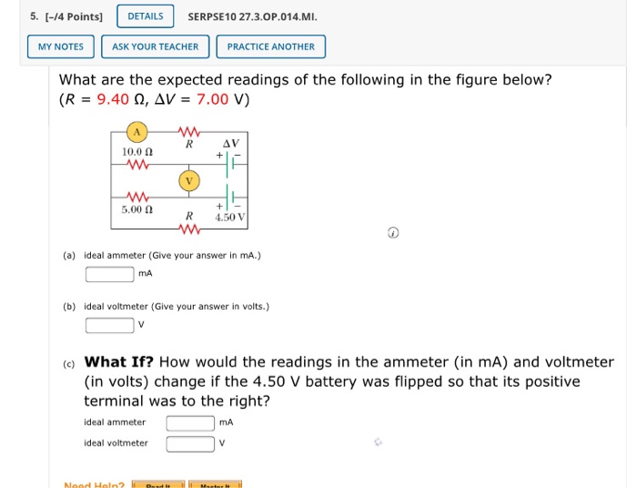 Solved 5. (-14 Points) DETAILS SERPSE10 27.3.OP.014.MI. MY | Chegg.com