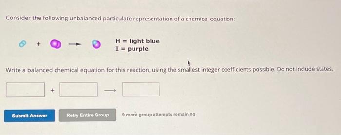 Solved Consider the following unbalanced particulate | Chegg.com
