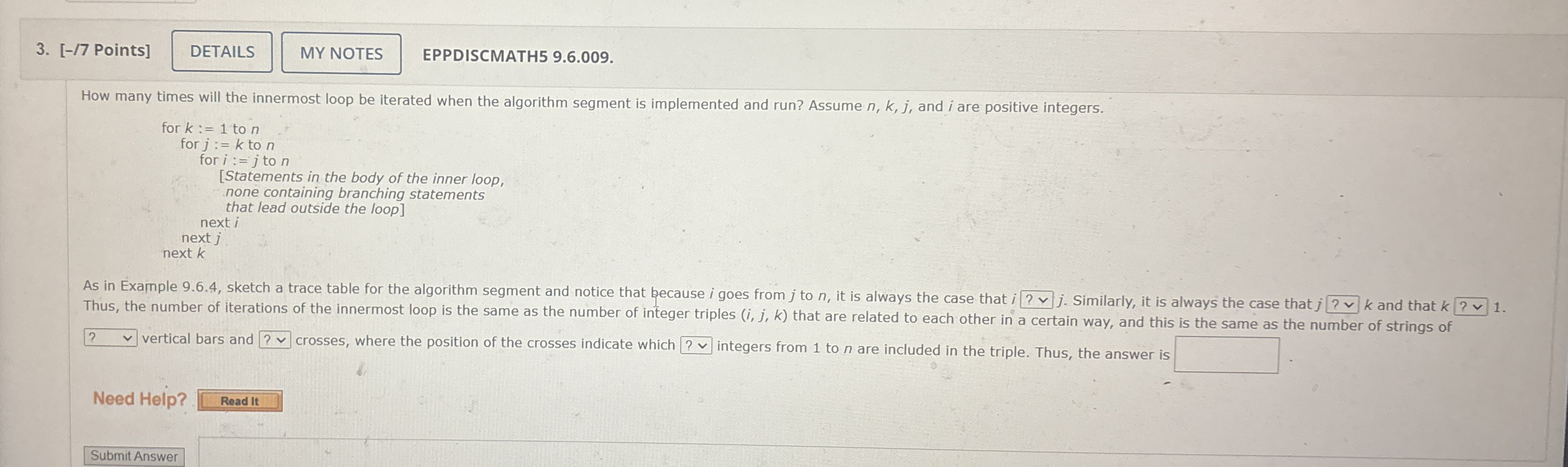 Solved [-/7 ﻿Points] ﻿EPPDISCMATH5 9.6.009.How many times | Chegg.com