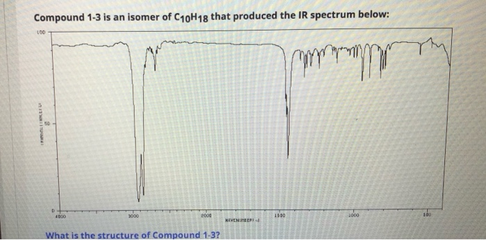Solved Compound 1-3 is an isomer of C10H18 that produced the | Chegg.com