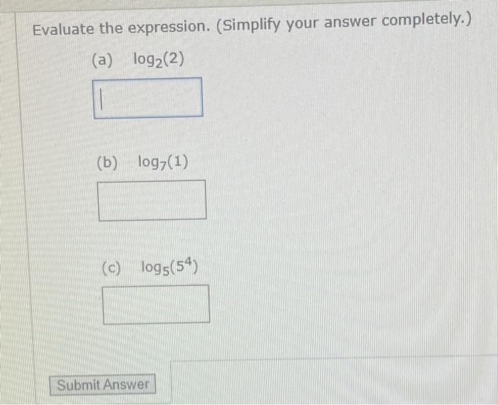 Solved Evaluate the expression. (Simplify your answer | Chegg.com