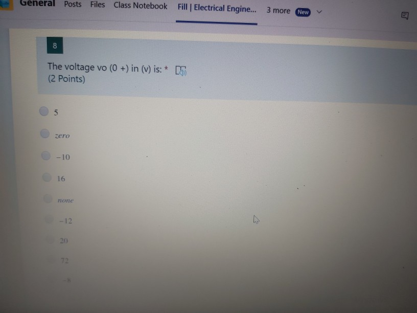 Solved General Posts Files Class Notebook Fill Electrical | Chegg.com