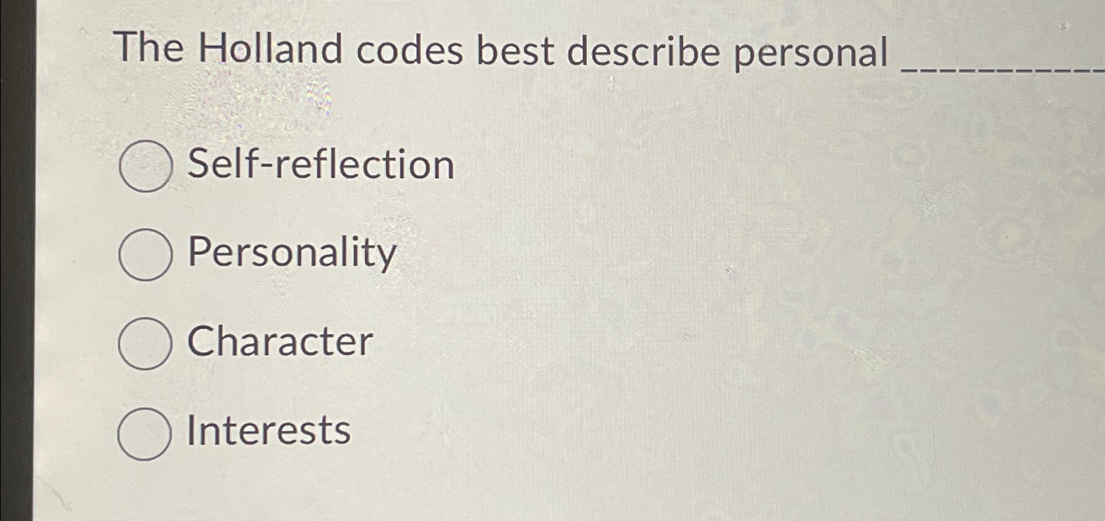 Solved The Holland codes best describe | Chegg.com