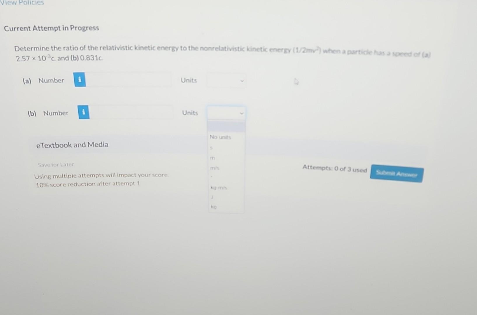 Solved urrent Attempt in Progress Determine the ratio of the | Chegg.com