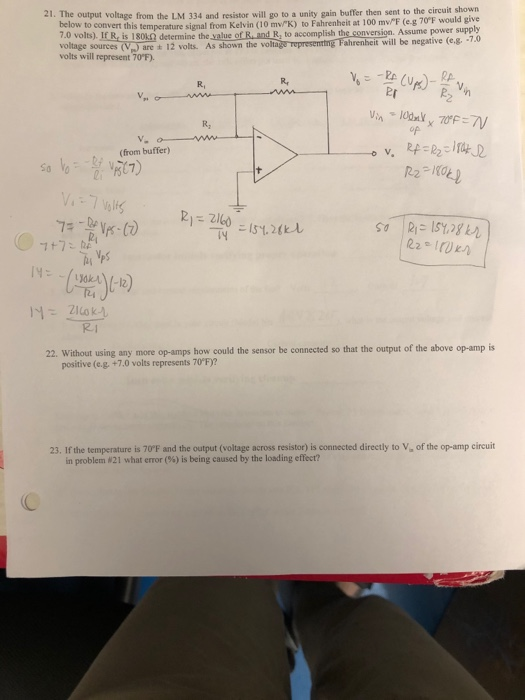 Solved 1. The output voltage from the LM 334 and resistor | Chegg.com