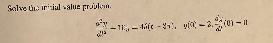 Solved Solve the initial value | Chegg.com