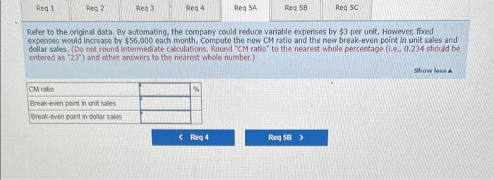 Solved Problem 5-22 (Algo) CVP Applications; Contribution | Chegg.com
