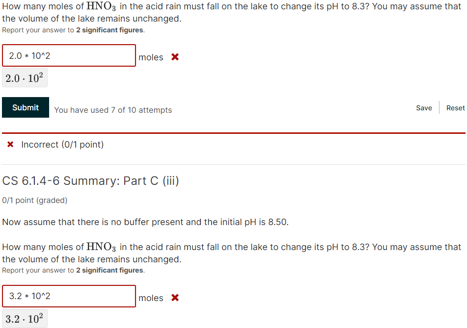 Solved CS 6.1.4-6 ﻿Summary: Part C (ii)How many moles of | Chegg.com