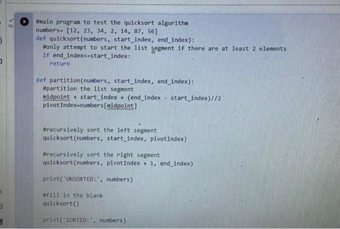 how do i get this code to only sort out even numbers | Chegg.com
