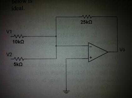 A) derive the expression for the output Vo in terms | Chegg.com