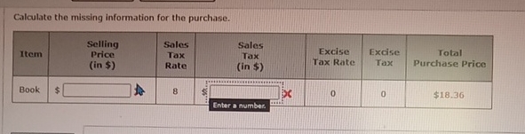 Solved Calculate the missing information for the | Chegg.com