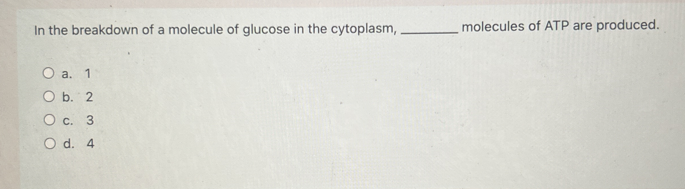 Solved In the breakdown of a molecule of glucose in the | Chegg.com