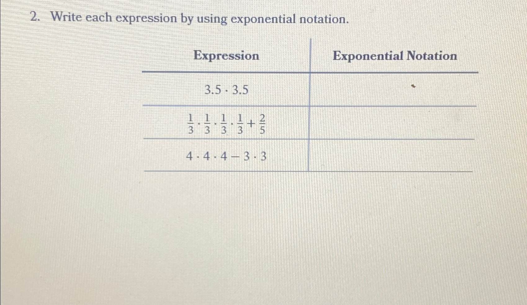 Solved Write each expression by using exponential | Chegg.com